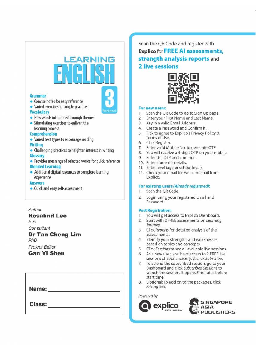 Learning English Workbook 3 + YooBook