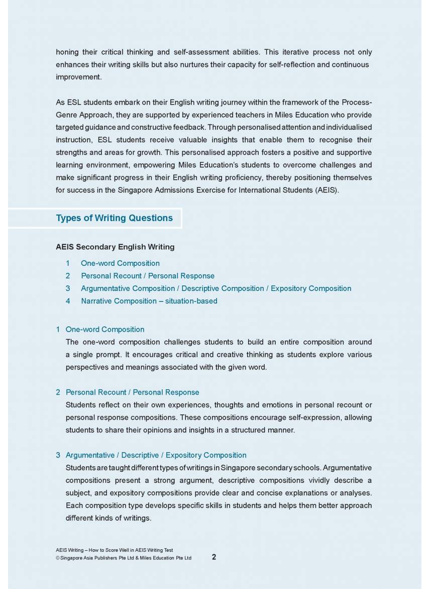 AEIS WRITING – How to Score Well in AEIS Writing Test