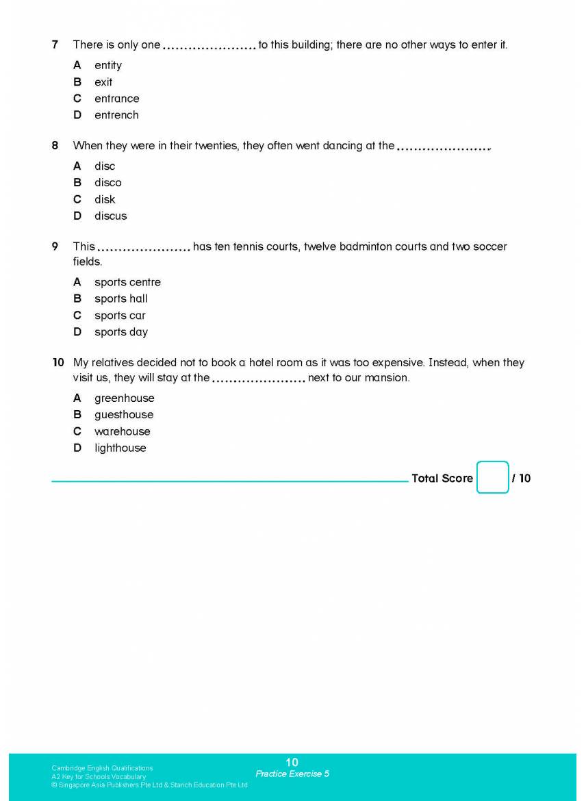 Cambridge English Qualifications – A2 Key for Schools Vocabulary (KET)