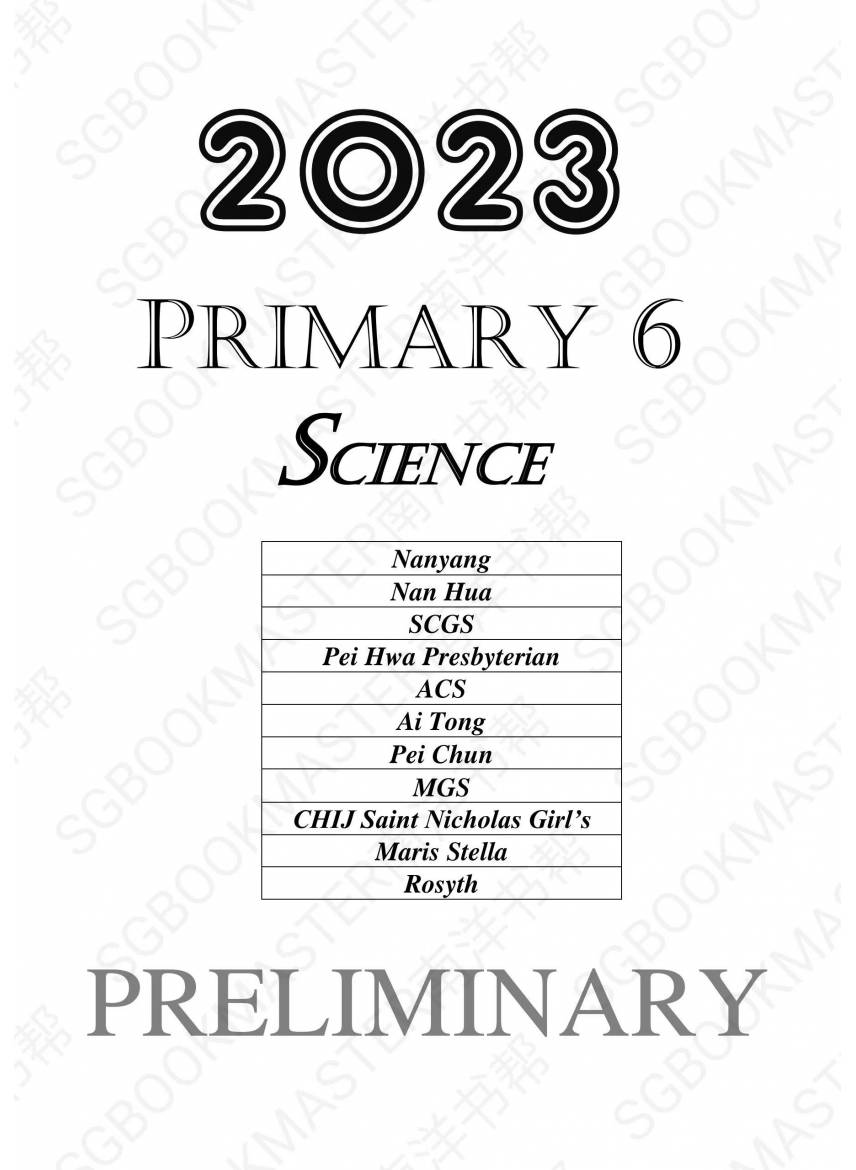 2023 PSLE prelim