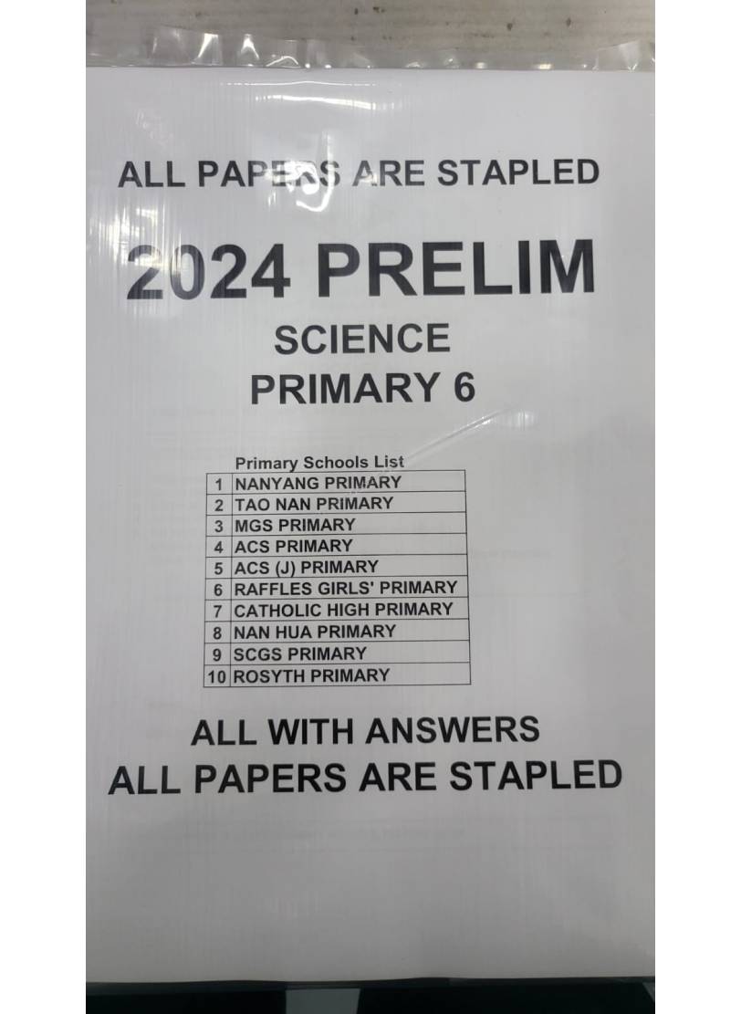 2024 PSLE prelim paper pre-order