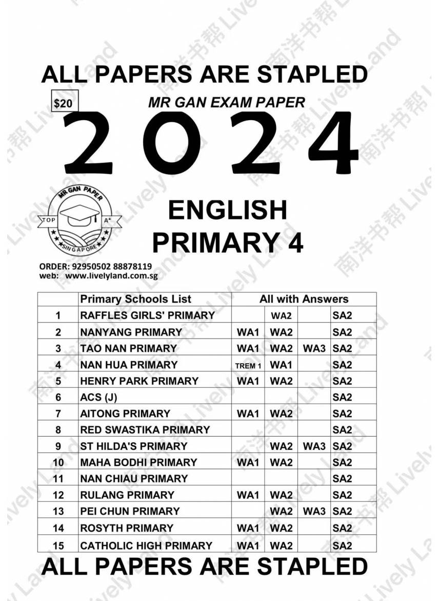 2024 Top School Paper Primary 4